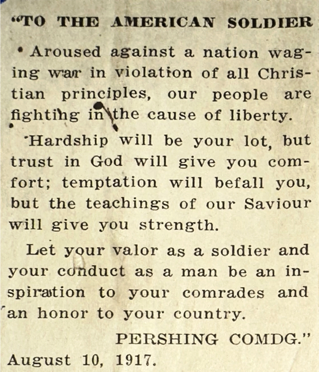 Religious Messages from WWI - WallBuilders