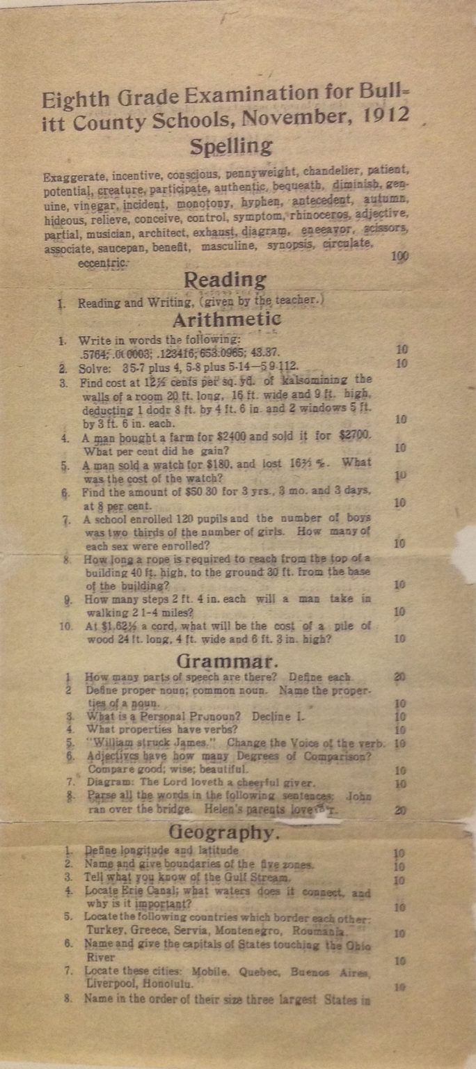 Eighth Grade Exit Exam - WallBuilders