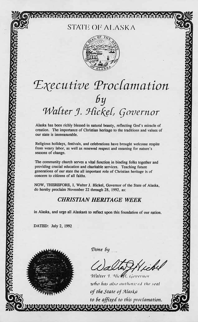 Alaska 1992 - WallBuilders