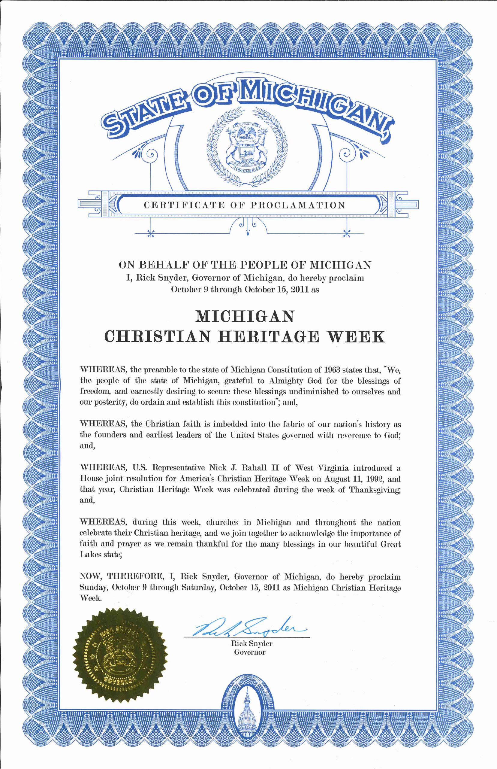 Michigan 2011 - WallBuilders