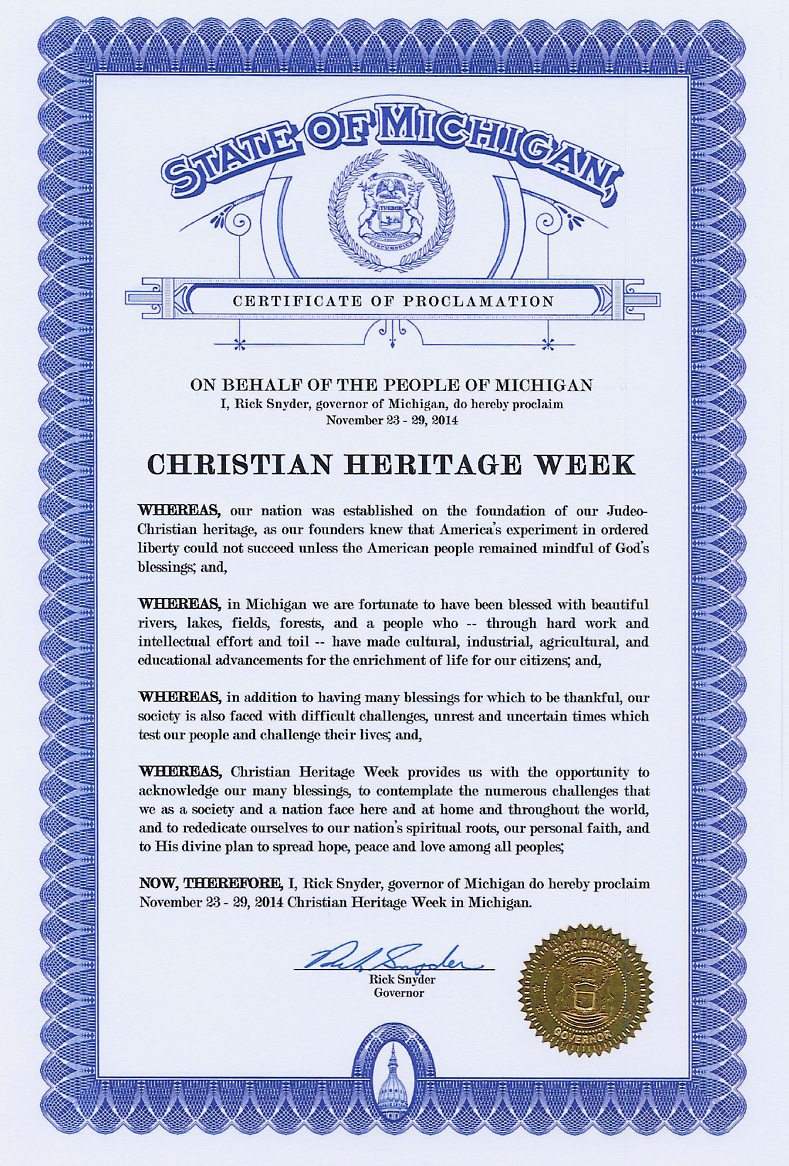 Michigan 2014 - WallBuilders