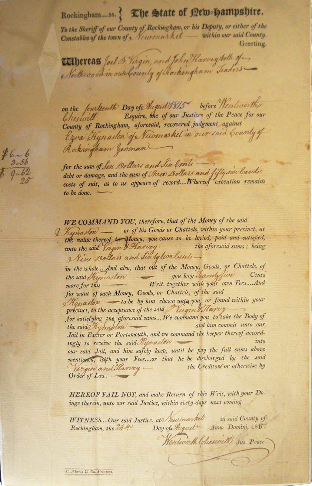 Wentworth Cheswell Documents - WallBuilders