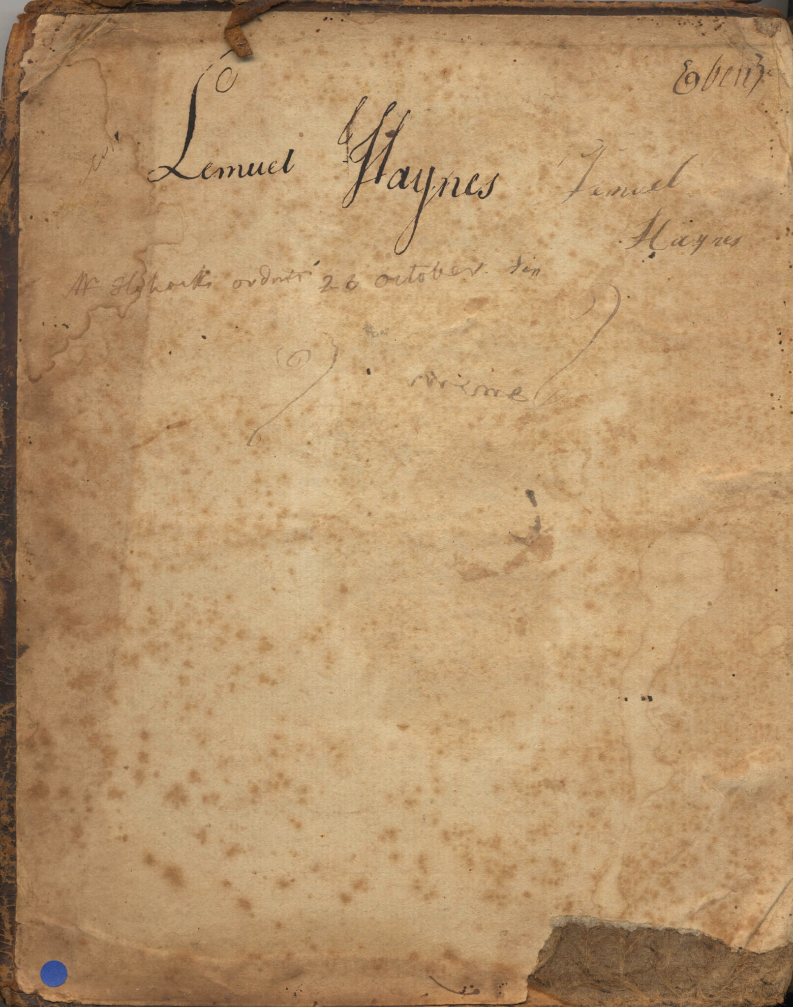 Lemuel Haynes Signed Common-Place Book - WallBuilders